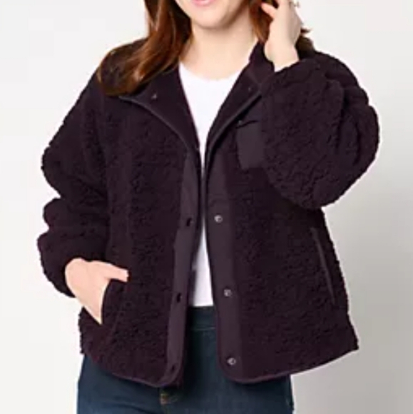 Weatherproof | Jackets & Coats | Weatherproof Black Teddy Jacket With ...
